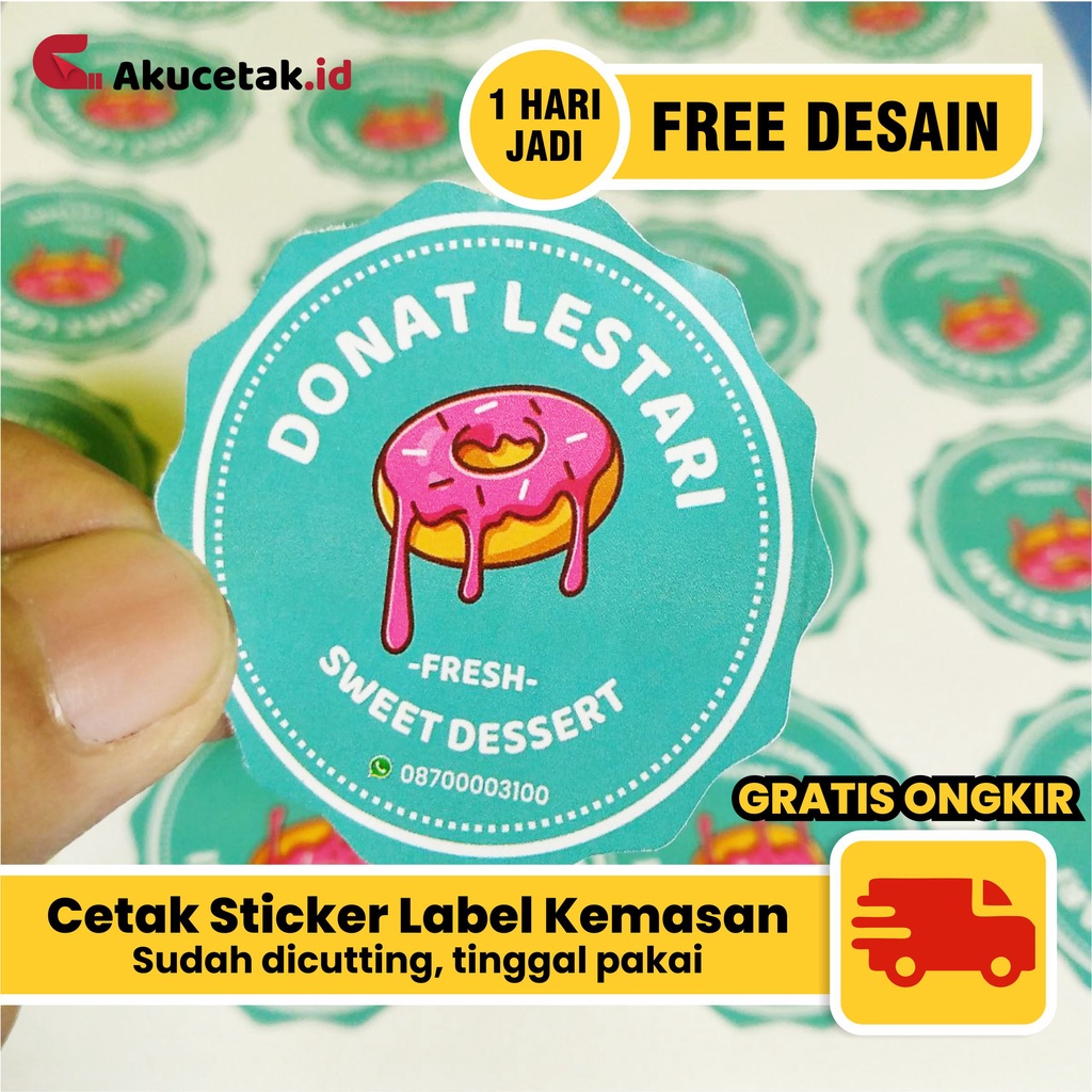 Jual Stiker Label Makanan Custom Sticker Label Makanan Stiker