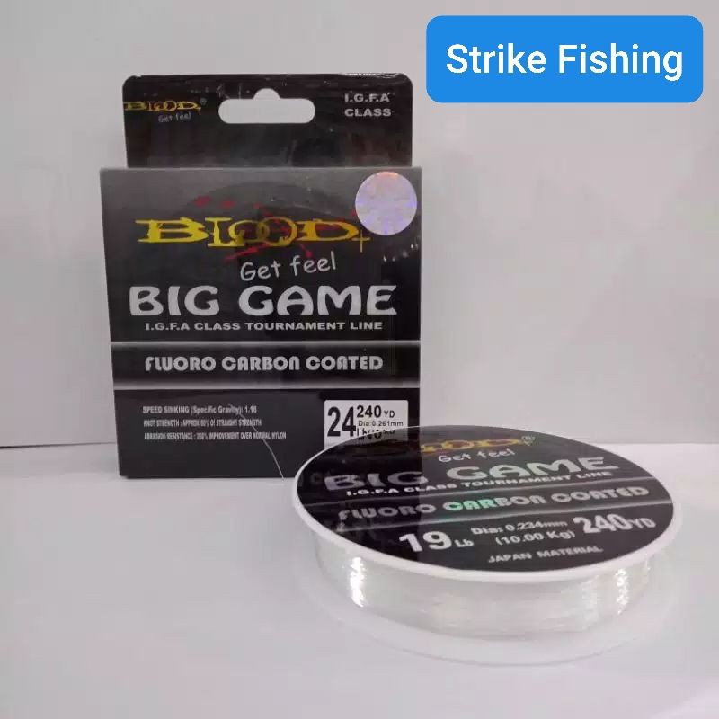 Jual SENAR BLOOD BIG GAME FLUORO CARBON | Shopee Indonesia