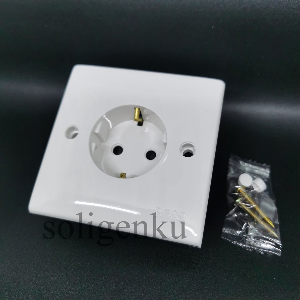 Jual Stop Kontak Boss B426/16S kontak dengan pengaman | Shopee Indonesia