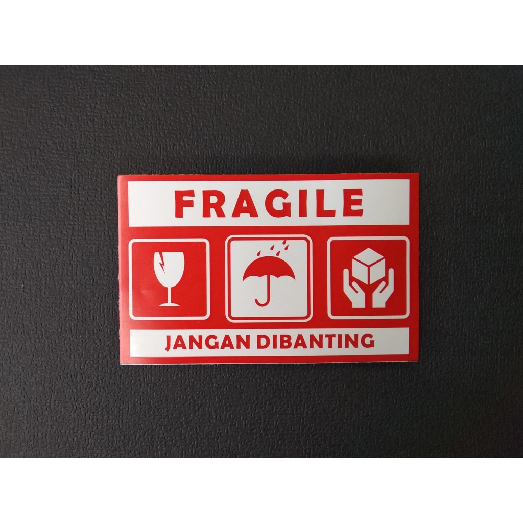 Jual READY STOCK TERMURAH Sticker Fragile makanan,Sticker Fragile Hp ...