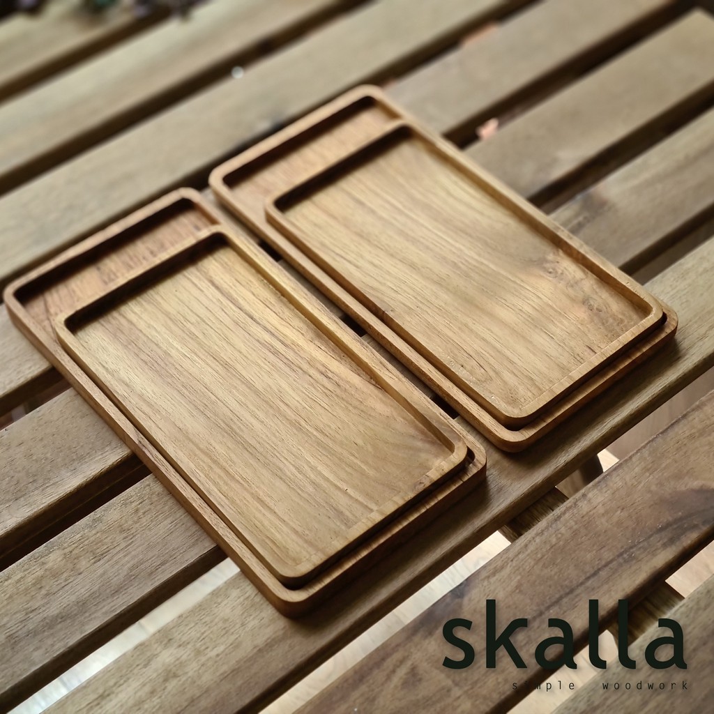 Jual vinkel wooden coaster Tray persegi tatakan alas persegi kotak kayu ...