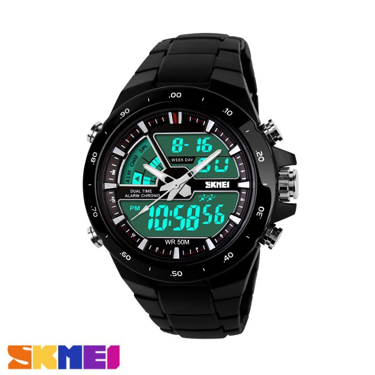 Jual Jam tangan led digital analog dual time sport watch 1016 skmei ...