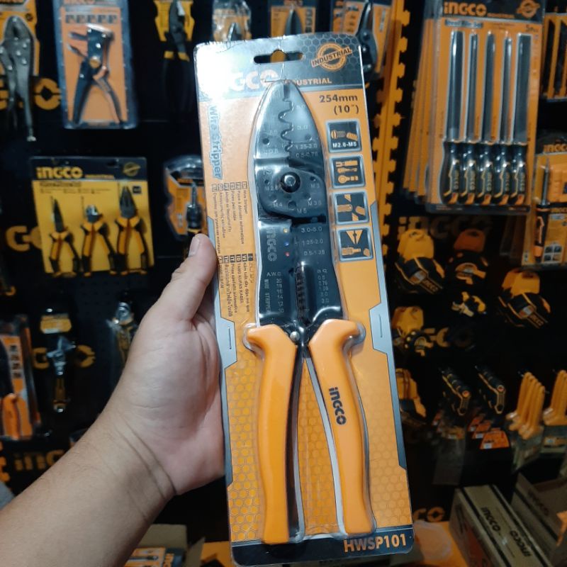 Jual Tang Multi Press Skun Crimping Kupas Potong Kabel Ingco HWSP101 ...