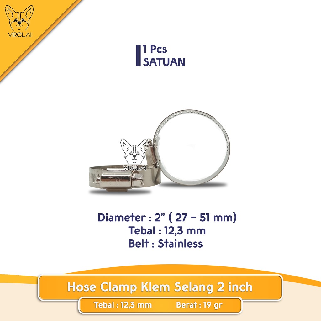 Jual Stainless Klem Selang / Hose Clamp 2" , 2 1/2" , 2 1/4" , 2 3/4 ...