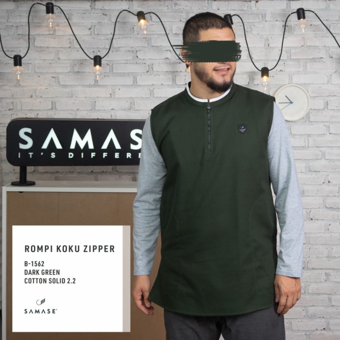 Jual Sholat-Rompi- Rompi Sholat Koku Ziper Dark Green Samase B1562 - S ...