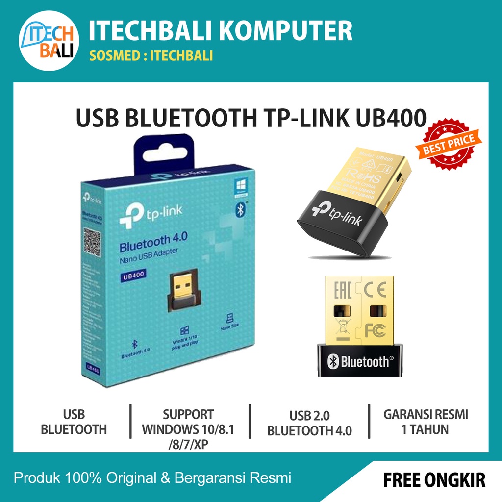 Jual Usb Bluetooth TP-Link UB400 V4.0 Nano USB Adapter | ITECHBALI | Shopee Indonesia