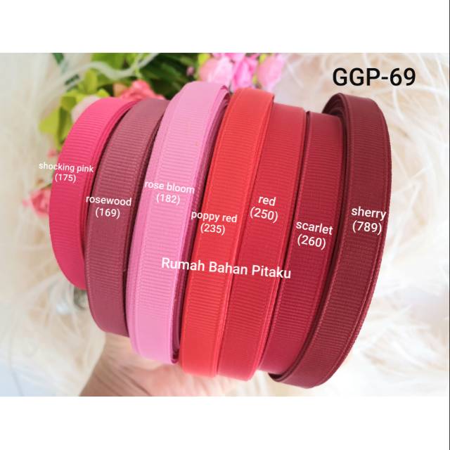 Jual (GGP-69) PITA GROSGRAIN IMPORT UKURAN 3/8" (1CM)HARGA PER-YARD ...