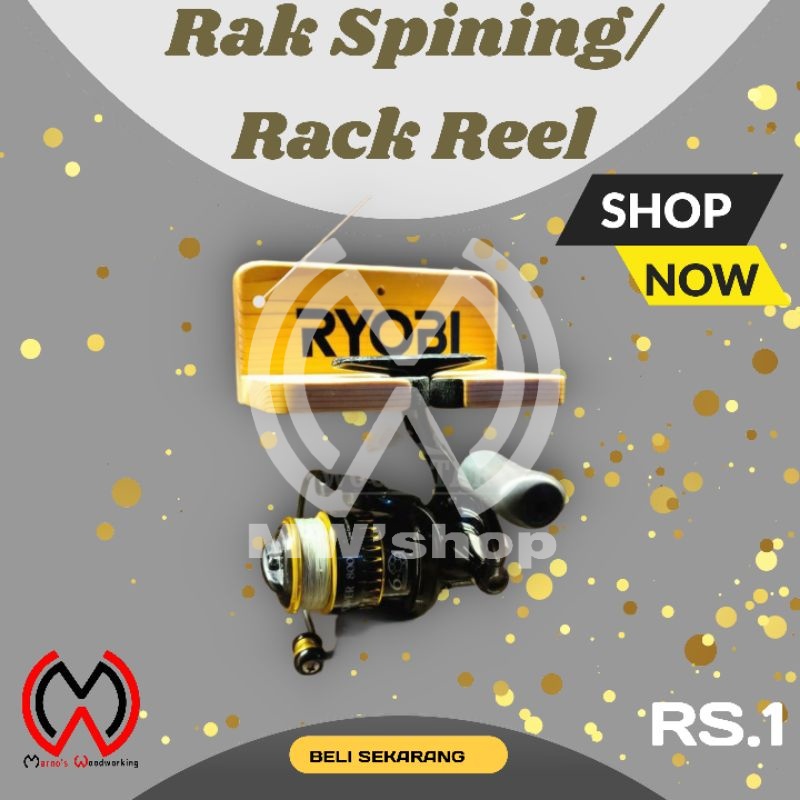 Jual PROMO Gantungan reel spining / rak reel spinning / Stand Reel ...