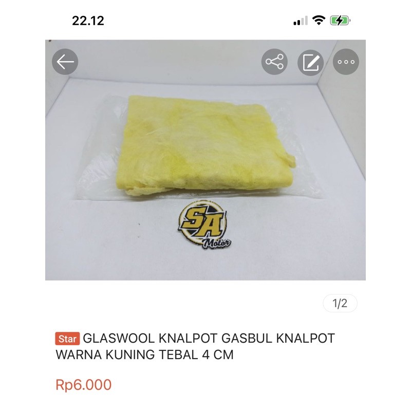 Jual GLASWOOL GASBUL GASPUL KNALPOT TAHAN PANAS UKURAN 25X20CM TEBAL ...