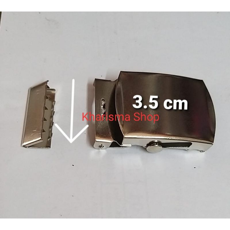 Jual Kepala Gesper Polos Murah 3,5cm (KEPALA+BUNTUT) | Shopee Indonesia