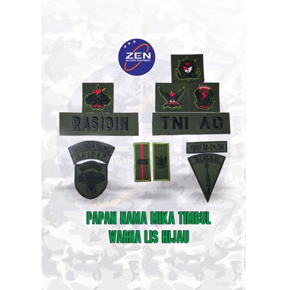 Jual BORDIR PAPAN NAMA PDL TNI MIKA TIMBUL 1SET LENGKAP | Shopee Indonesia