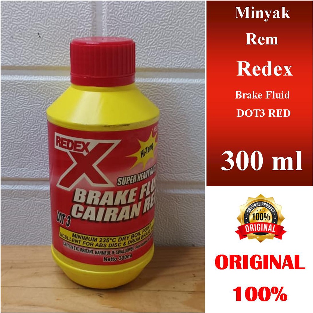 Jual Minyak Rem Brake Fluid DOT 3 Redex Merah 300 ml | Shopee Indonesia