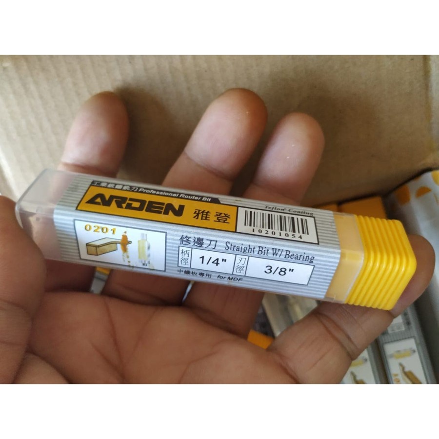 Jual ARDEN 1/4" x 10mm mata profil router flush straight trim bearing ...