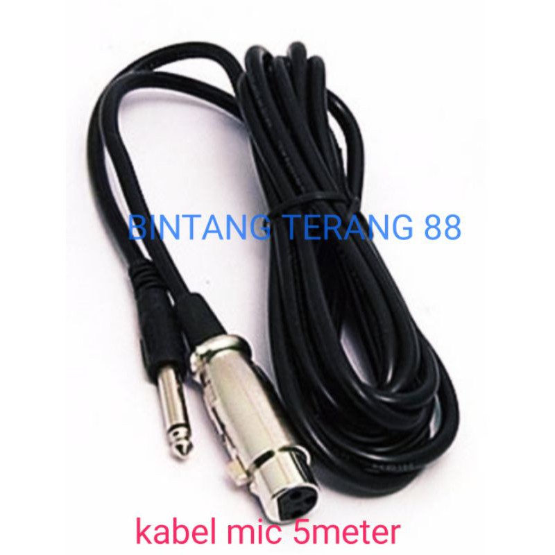 Jual kabel mic/cable microphone 5m high quality | Shopee Indonesia