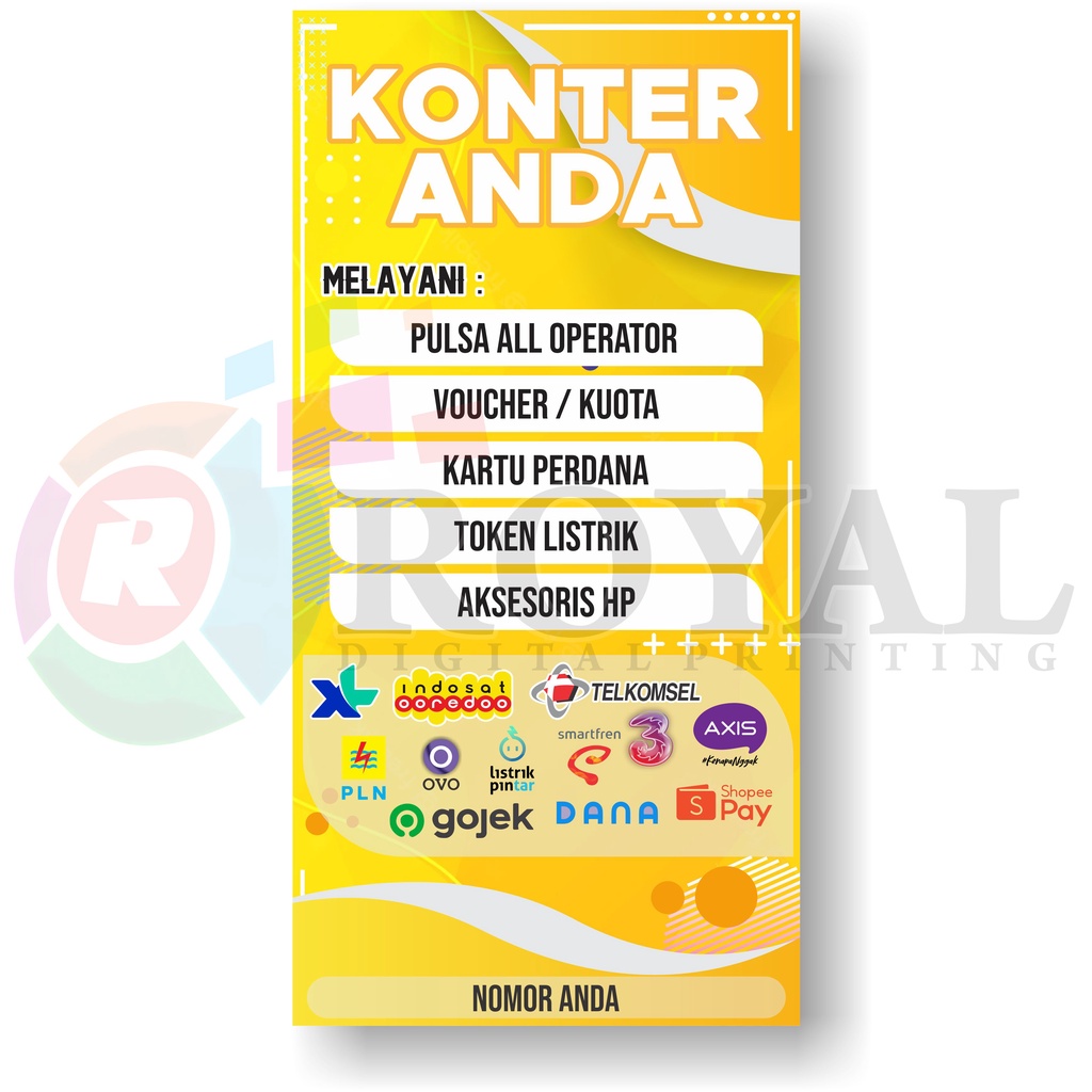 Jual Spanduk Banner Konter / Banner Konter / Aksesoris Konter / Banner ...