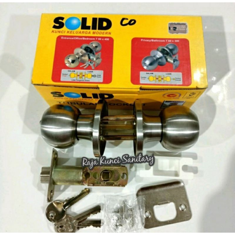 Jual Kunci Bulat Solid T60x400 US32D(Privacy/Bathroom) Kunci Pintu ...