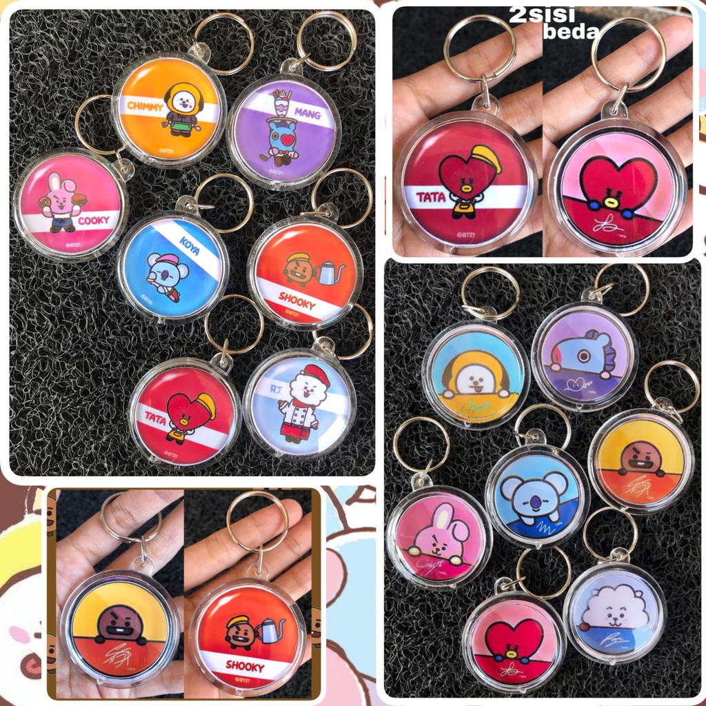 Jual Gantungan Kunci BT21 Akrilik Tata Koya Chooky Chimmy Mang Shooky RJ / Ganci BT21 BTS ...