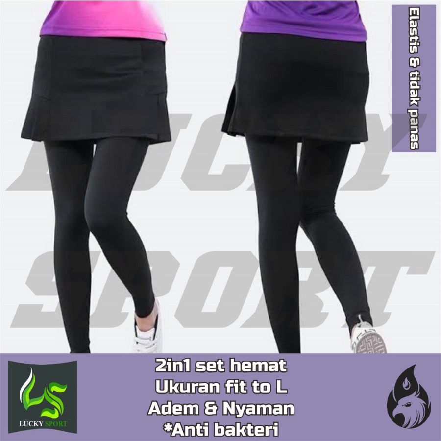 Jual Rok legging BIG SIZE panjang olahraga senam zumba Santai Voli ...