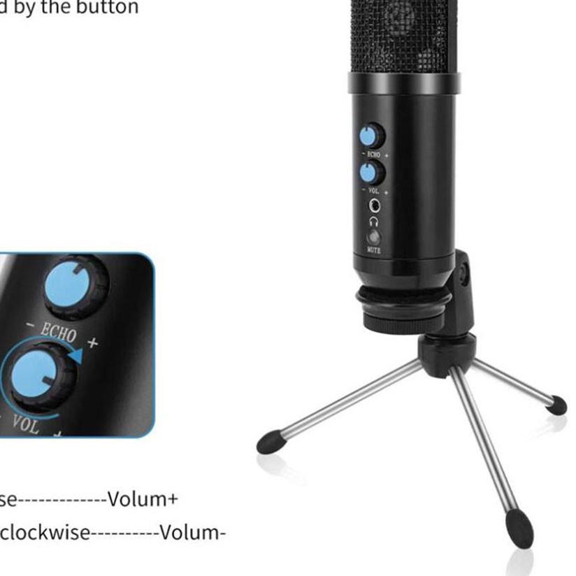 Jual ☟ MICROPHONE CONDENSER USB MIKROFON STUDIO WITH STAND - UD-800 UD ...