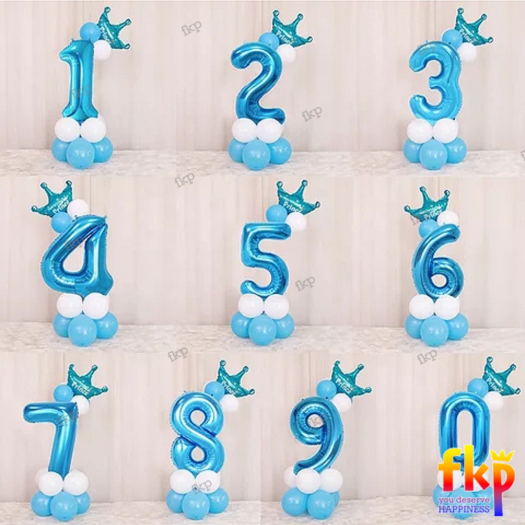 Jual FUN KIDS PARTY Balon Angka Berdiri Ulang Tahun Anak Perempuan ...