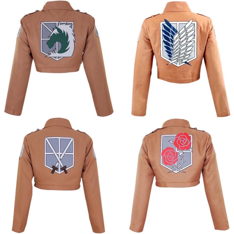 Jual Attack On Titan SNK Jacket Crop Survey Corps Garrison Military ...