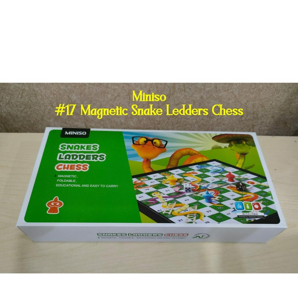 Jual MINISO - Magnetic Snake Ledders/ International Chess/ Flying Air ...