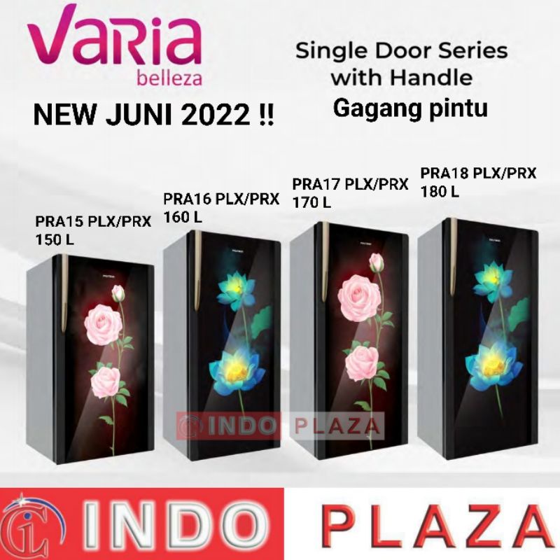Jual KULKAS POLYTRON 1 PINTU PRA-15/16/17/18-PLX/PRX Model Gagang Bunga ...