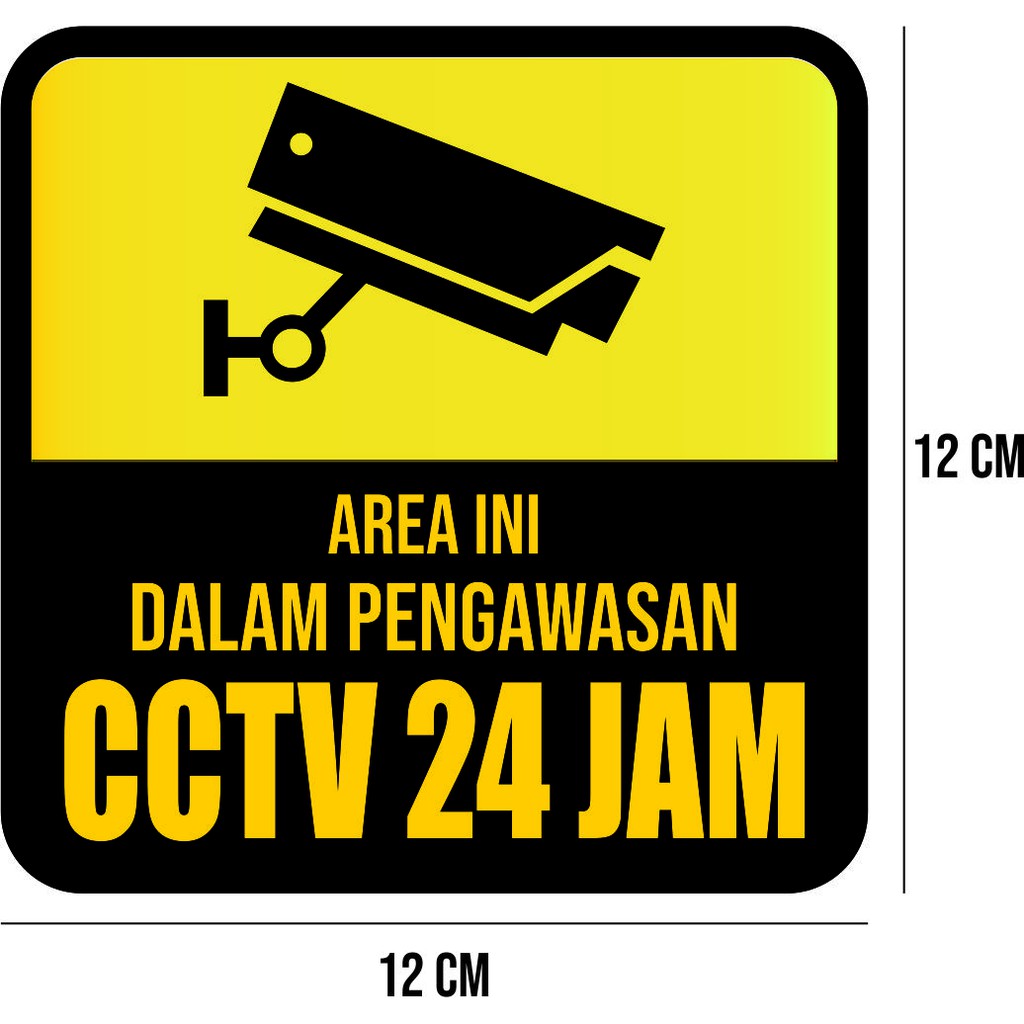 Jual STICKER AWAS CCTV STICKER PRINTING | Shopee Indonesia