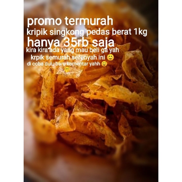 Jual kripik singkong pedas berat 1kg | Shopee Indonesia