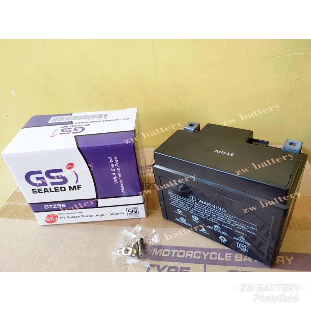 Jual Aki Motor Beat, Vario 110, Supra X 125, Revo, Blade GTZ5S GS MF Aki Kering | Shopee Indonesia