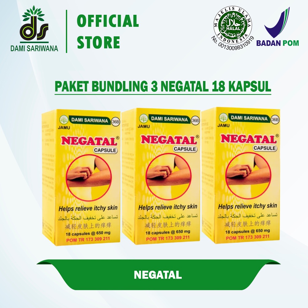 Jual Jamu Paket Bundling 3 Negatal 18 Kapsul | Membantu Mengatasi Kulit ...