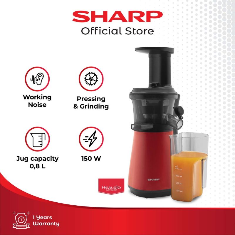 Jual SHARP SLOW JUICER EJ-C20Y-RD | Shopee Indonesia