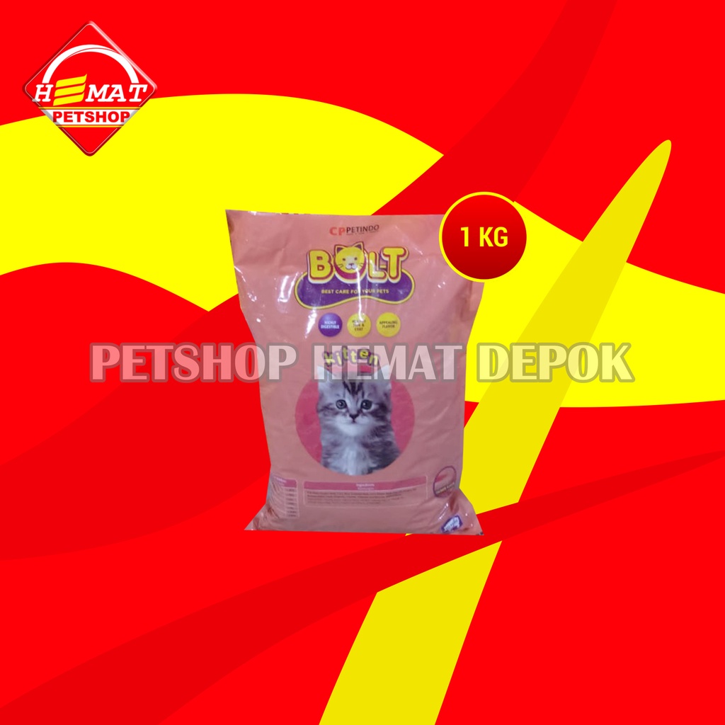 Jual Bolt Kitten Makanan anak Kucing Kering Dry Cat Food 1 KG | Shopee ...