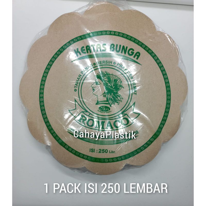 Jual Kertas Nasi Coklat Bunga Bulat | Kertas Alas Piring Lidi Rotan ...