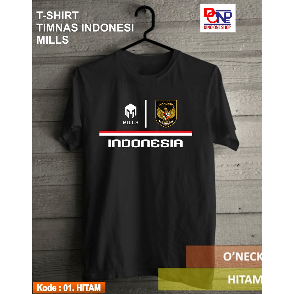 Jual BAJU KAOS BOLA TIMNAS INDONESIA 2022 Mills KATUN COMBED 30S ...