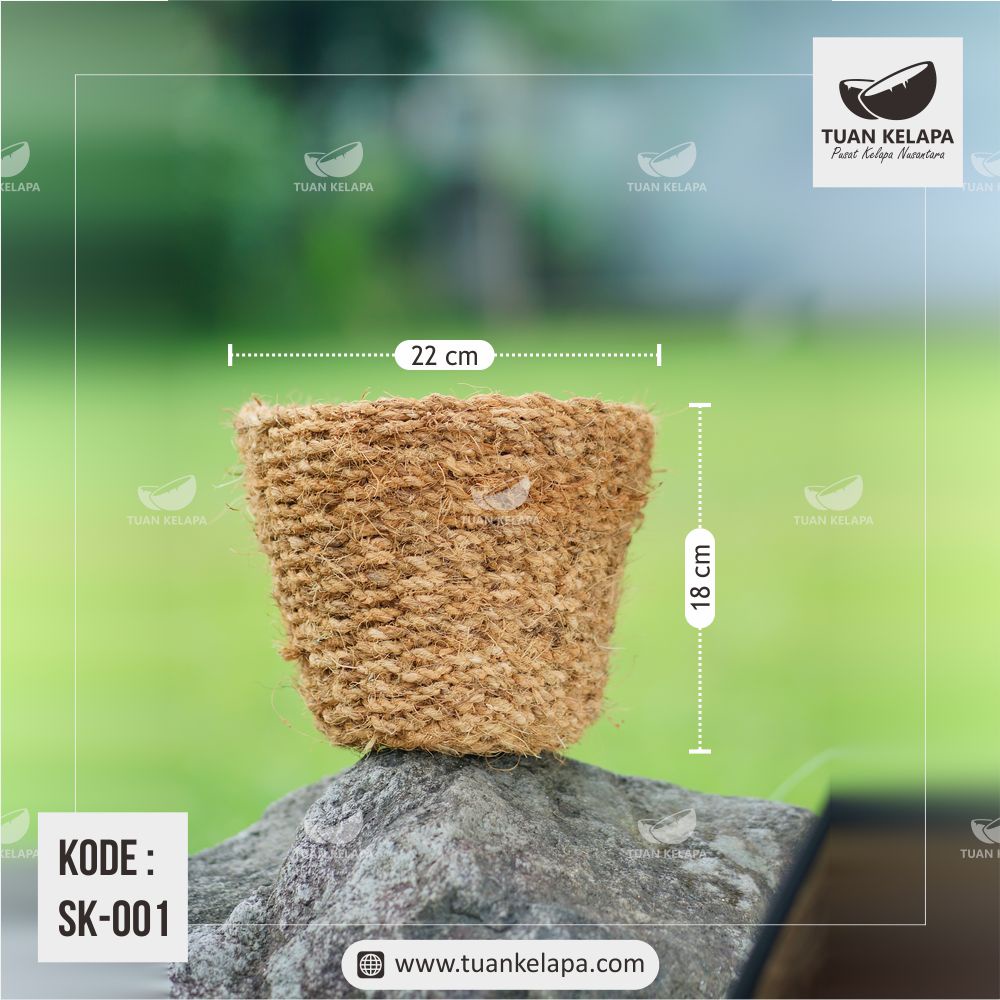 Jual Pot Sabut Kelapa Tali Standart Polos / Pot Bunga / Pot Tanaman ...