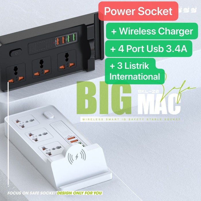 Jual BKL-20 Stop Kontak Power Socket 4 USB Port 3.4A Multi Port ...