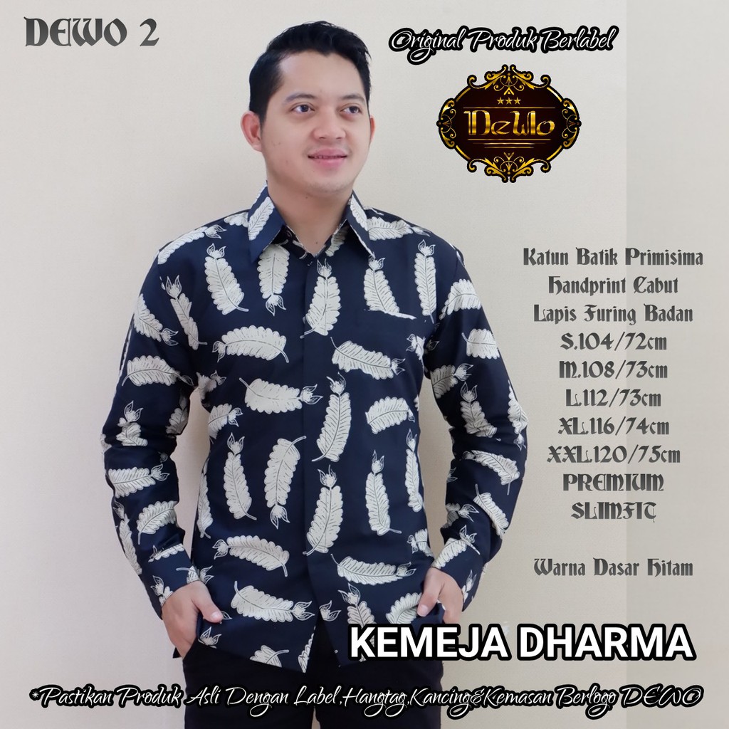 Jual Batik Dewo Lengan Panjang Dharma | Shopee Indonesia