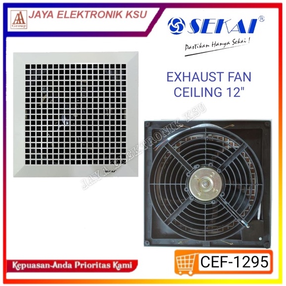 Jual SEKAI Exhaust Fan Plafon 12 Inch CEF 1295 - Hexos Ceiling CEF1295 ...