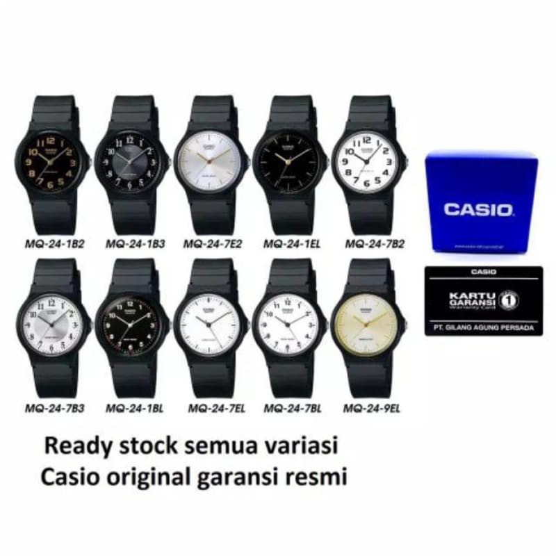 Jual Casio Original MQ-24 / MQ24-1B / MQ-24-1E 1B3 7B 7E - Unisex - Analog - Karet | Shopee ...