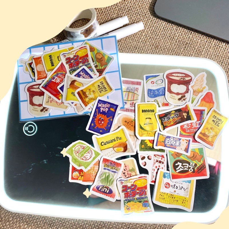 Jual Snacks & dessert sticker pack ( Sticker bujo Sticker journaling ...