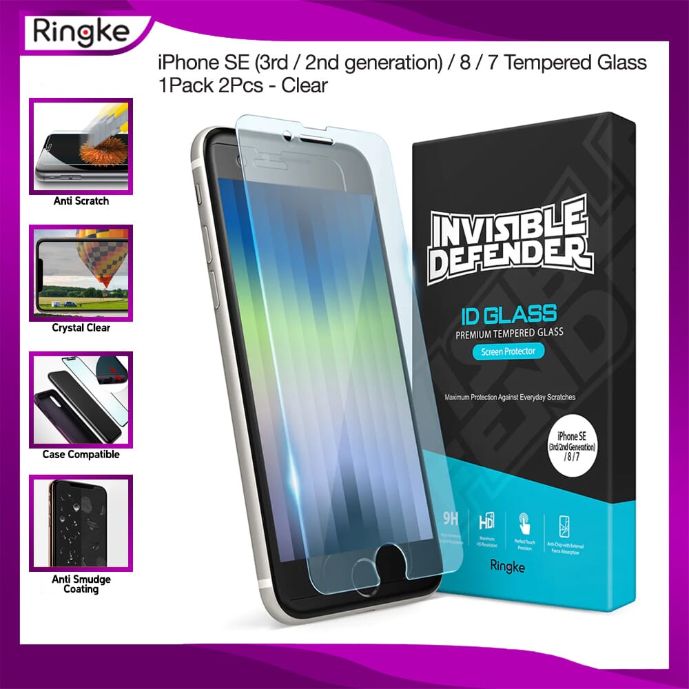 Jual Ringke iPhone SE 3rd / 2nd gen / 8 / 7 Tempered Glass Screen ...