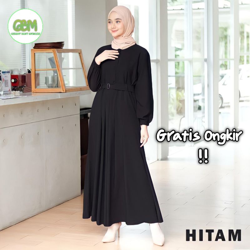 Jual Baju Gamis Remaja Terbaru 2023 Lebaran Gamis Hitam Polos Gamis ...