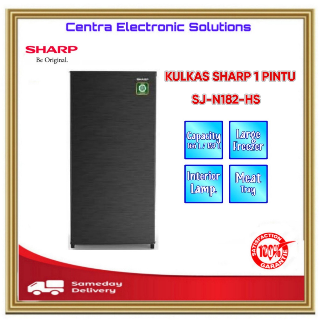 Jual Kulkas Sharp 1 Pintu SJ-N182N-HS / Sharp 1 Pintu SJN182NHS / SJN ...