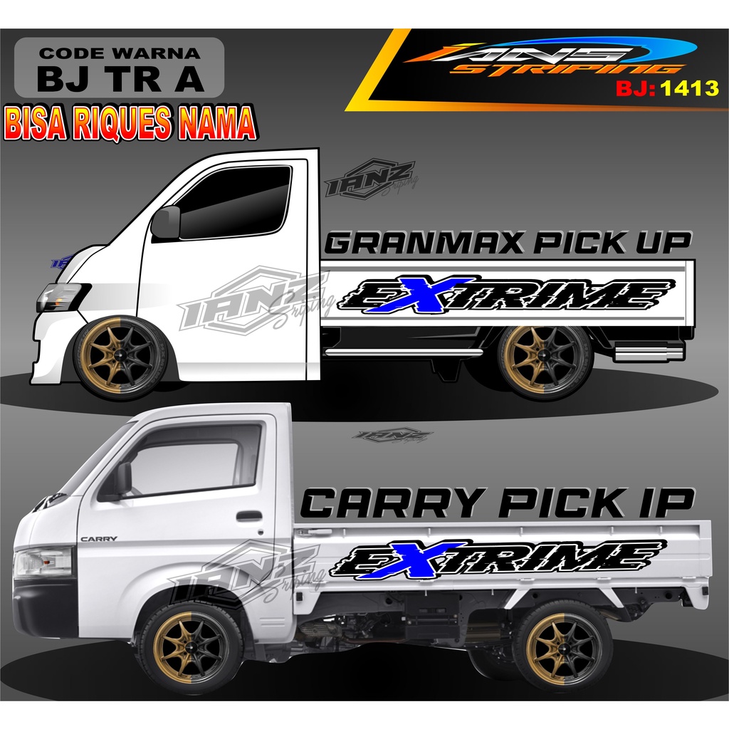 Jual STICKER TULISAN GRANMAX PICK UP / STICKER BAK SAMPING GRANMAX ...