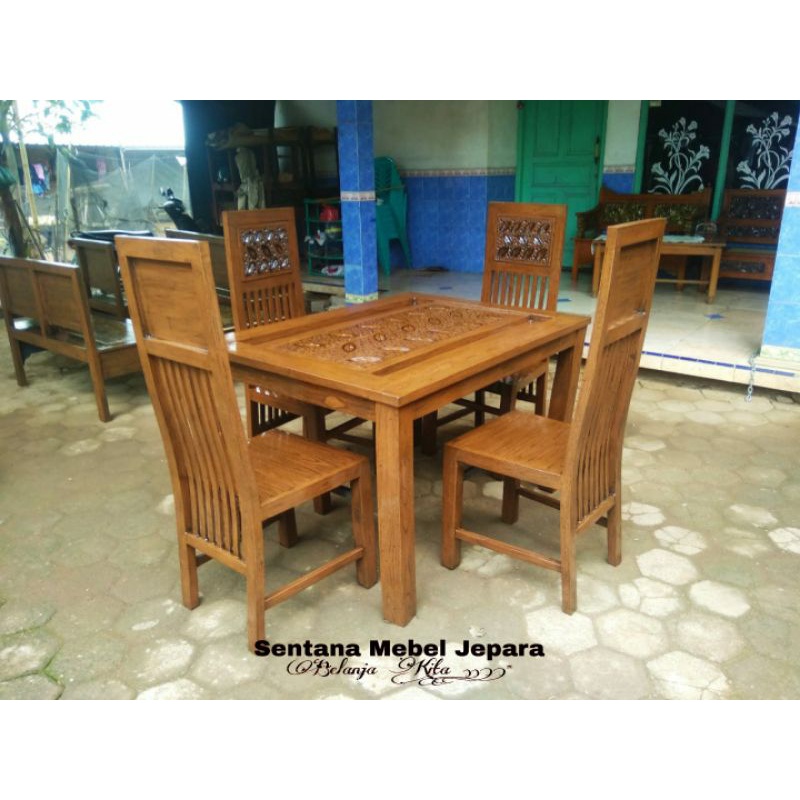 Jual Meja Makan Minimalis Jati Balero, Kursi Makan Minimalis Kayu Trembesi, Kursi Makan Jati ...