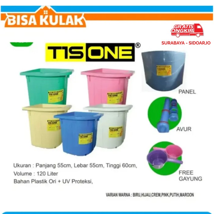 Jual Bak Mandi Plastik / Bak Mandi Fiber Tison Oval + Panel | Shopee ...
