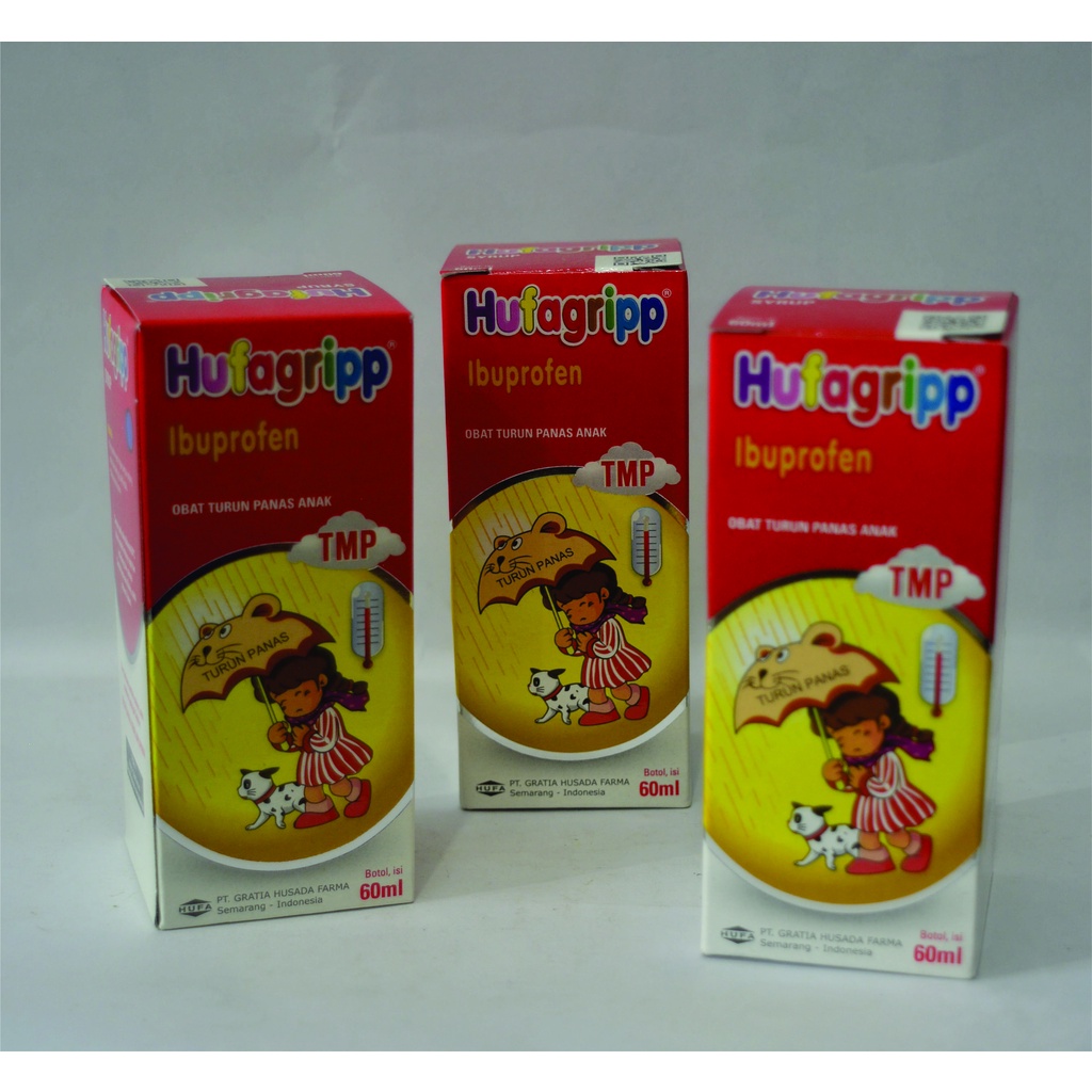 Jual Hufagripp Syrup / Sirup Ibuprofen Warna Merah (Obat Panas / Demam ...
