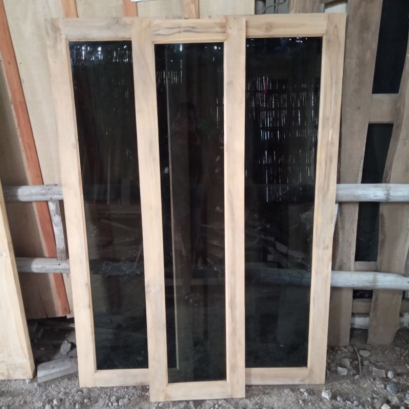 Jual Nota Daun Jendela Kaca Riben dan Bening Kayu Jati dan ...