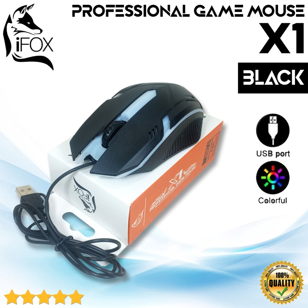 Jual Mouse Kabel Gaming Original NUOS LED X1 cable Mouse Game RGB ...